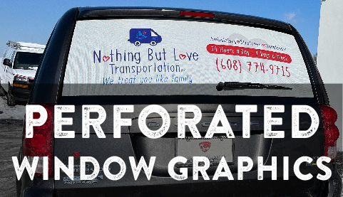Perforated Vehicle Windows ⋆ Monarch Media Designs ⋆ Madison, WI